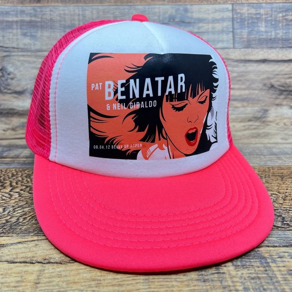 Unbranded | Accessories | Pat Benatar Mens Trucker Hat Pink Snapback ...